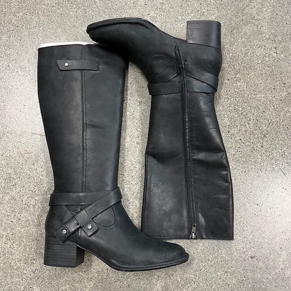 UGG | Shoes | Ugg Bandara Tallblack Leather Riding Boots Nwob | Poshmark